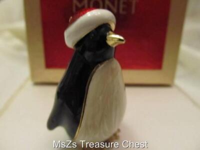 MONET Holiday "SANTA PENGUIN" Collectible Keepsake Trinket Box * w Gift ...