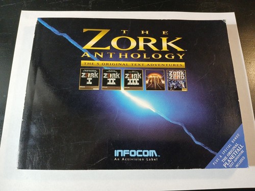 The Zork Anthology 5 Original Text Adventures BOOK/MANUAL ONLY. No Game ...