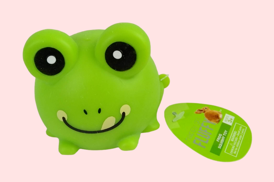 Frog Squishy Toy Figure Squeezable Toad Happy Go Fluffy Sand Buddies ...