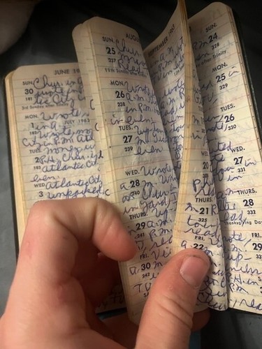 Vintage Antique Handwritten Diary lots of writing lot of 1 journal book ...