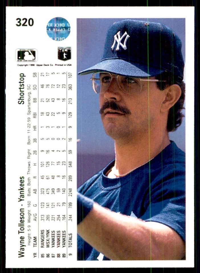 1990 Upper Deck Wayne Tolleson Baseball Cards #320 | eBay