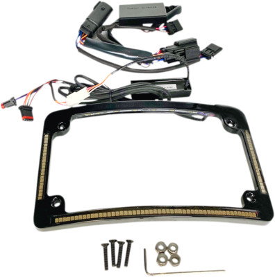 Custom Dynamics LED Run/Brake/Turn Signal Radius License Plate Frames ...