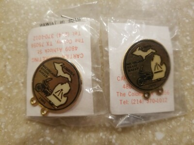 Vintage GWRRA 1993 Michigan State Rally Enamel Pin lot of 2 NIP Rare ...