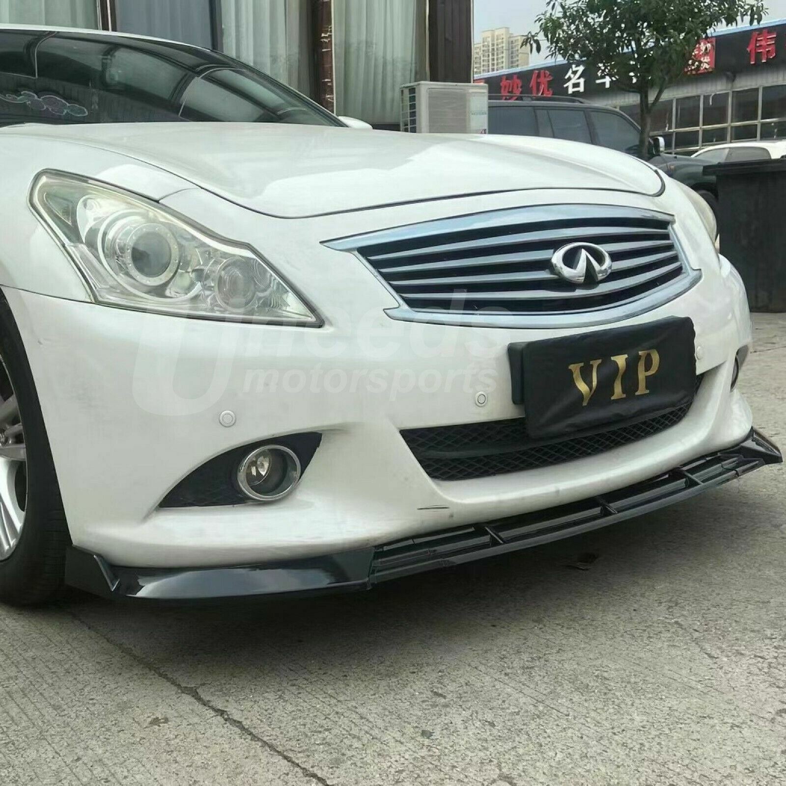 Fit for 2007-2015 Infiniti G37 G25 G35 Q40 Gloss Black Front Bumper Lip ...