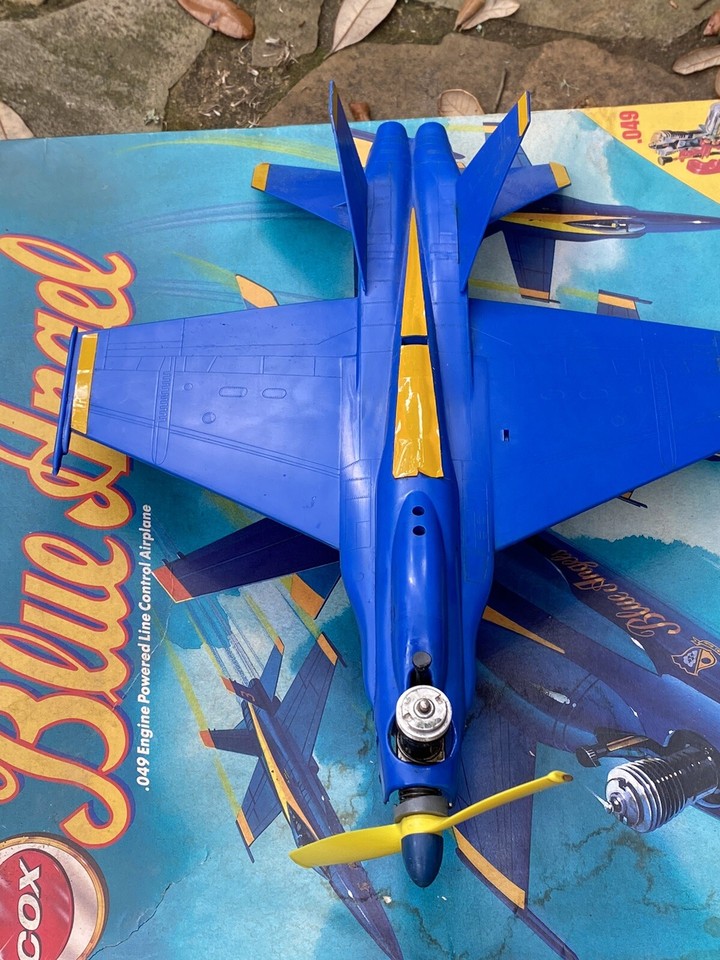Cox Blue Angels Used .049 Control Line Plane Original Box Great ...
