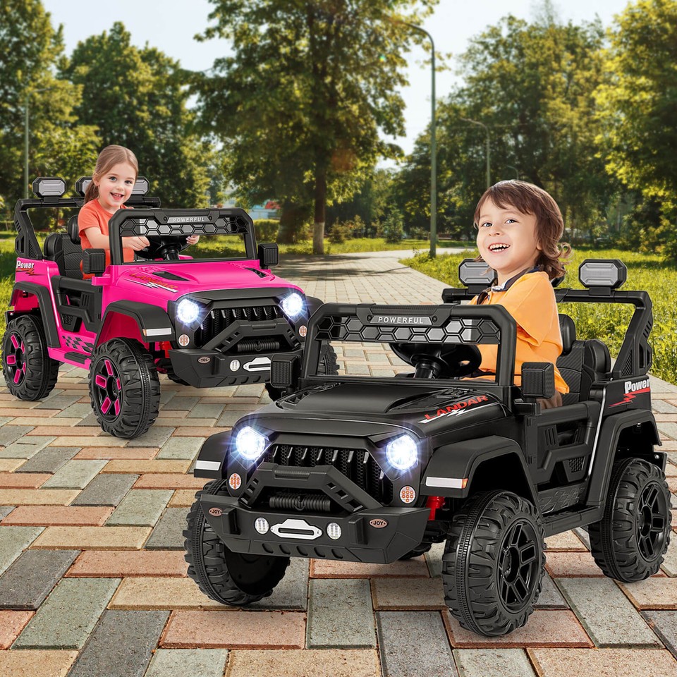 12V Kids Ride On Truck with 2*12V Motors Spring Suspension & Remote ...