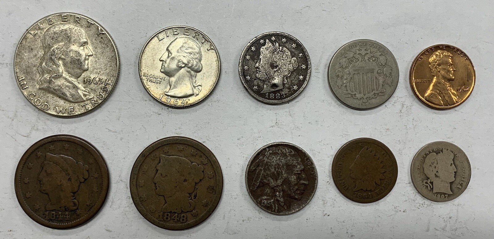 US Type Coin Collection Lot of 10 Damaged D5 | eBay