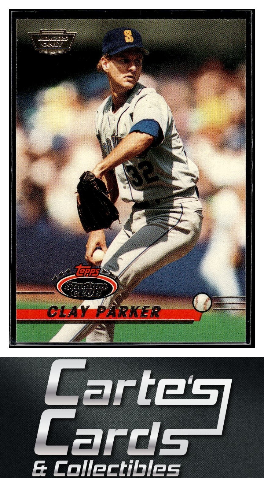 Clay Parker 1993 Topps Stadium Club Members Only #45 Seattle Mariners ...