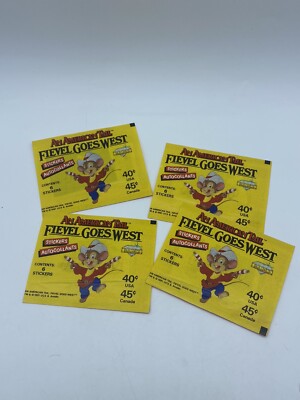 LOT OF 24 Fievel Goes West Motion Picture Sticker Album/Stickers | eBay