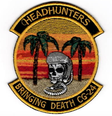 4" AIR FORCE HEADHUNTERS BRINGING DEATH CG-24 80FGS EMBROIDERED JACKET ...
