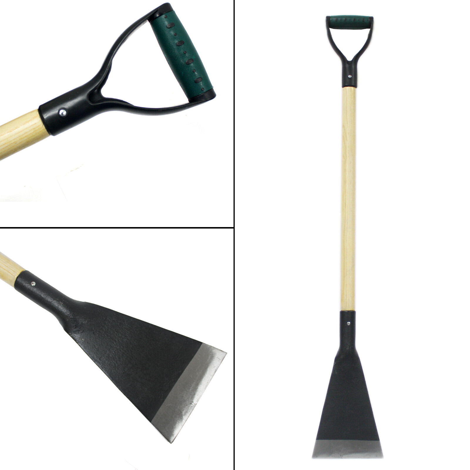 40" Wood handle 7" x 9" Tile Scraper Chopper D-Handle Sharp Edge Remove ...