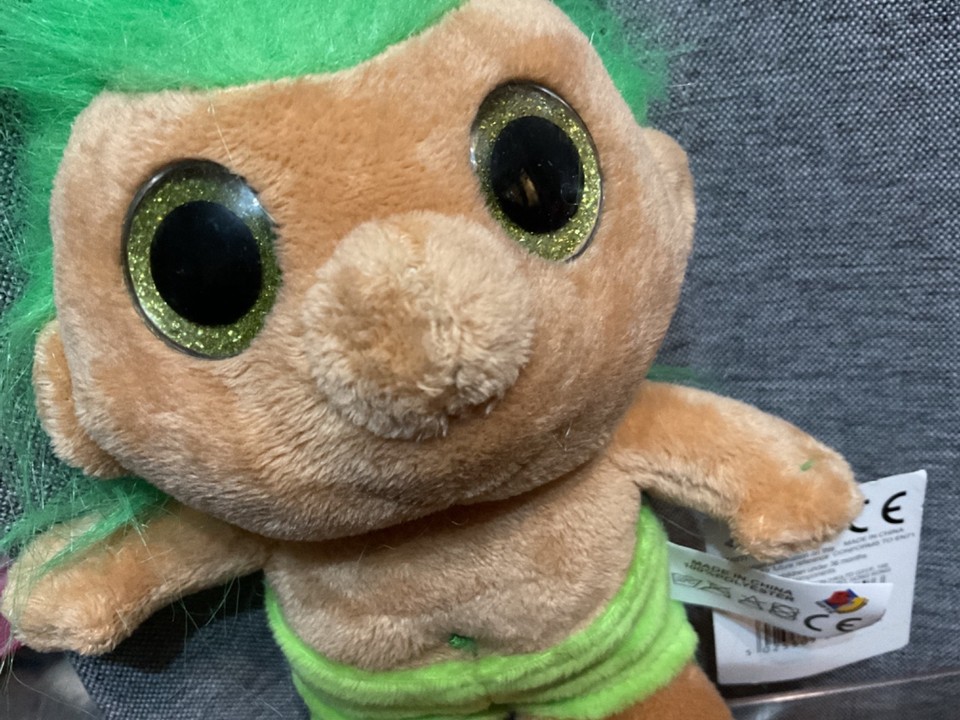 💚Lucky Troll With Green Pants/Hair/Belly Button Doll Soft Plush Toy 8 ...