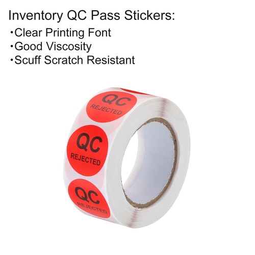 Inventory QC Rejected Stickers Labels 25mm/1" Red, 4 Roll 2000 Piece | eBay