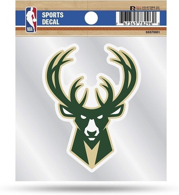 Milwaukee Bucks 4x4 Inch Die Cut Decal Sticker, Primary Logo, Clear ...