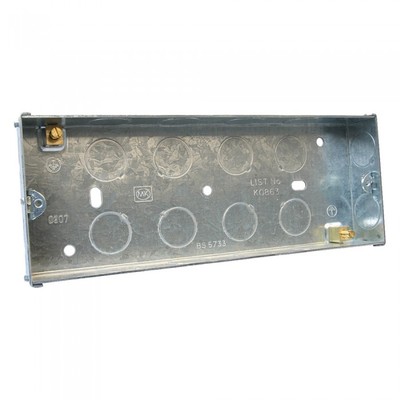 3 GANG STEEL BOX - 35MM Electrical Back Boxes/Mounting Boxes. NEW | eBay UK