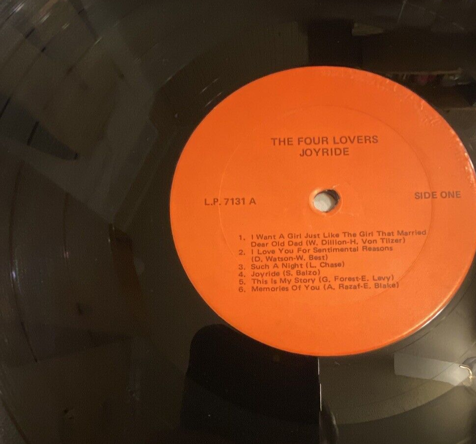 The Four Lovers JOYRIDE Rare Reissue SIGNED FRANKIE VALLI Four Seasons ...