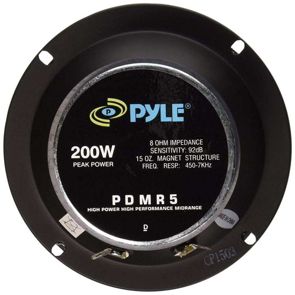 Pyle 5 Inch Woofer Driver - Upgraded 200 Watt Peak High Performance ...