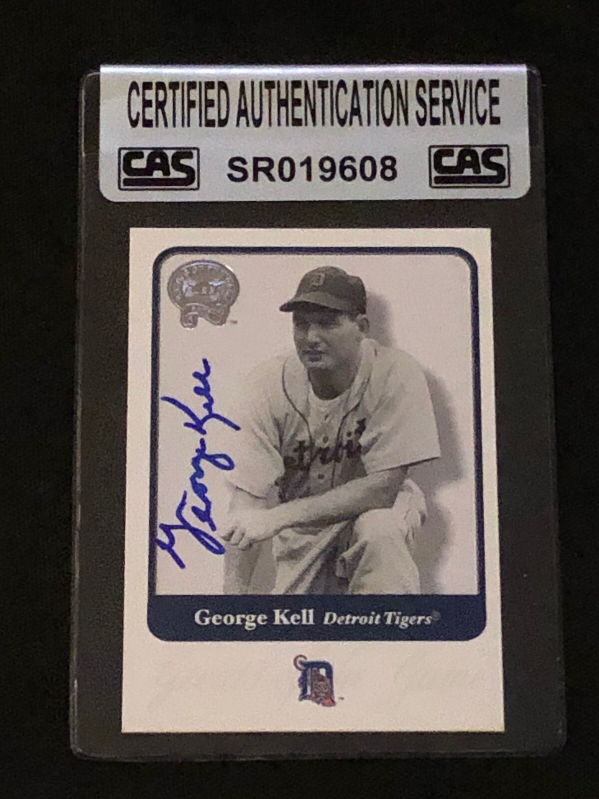 GEORGE KELL 2001 FLEER GREATS OF THE GAME SIGNED AUTOGRAPHED CARD CAS ...