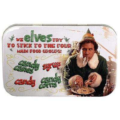 Buddy the Elf Candy Tin - FOUR MAIN FOOD GROUPS (Pass the Syrup Maple ...