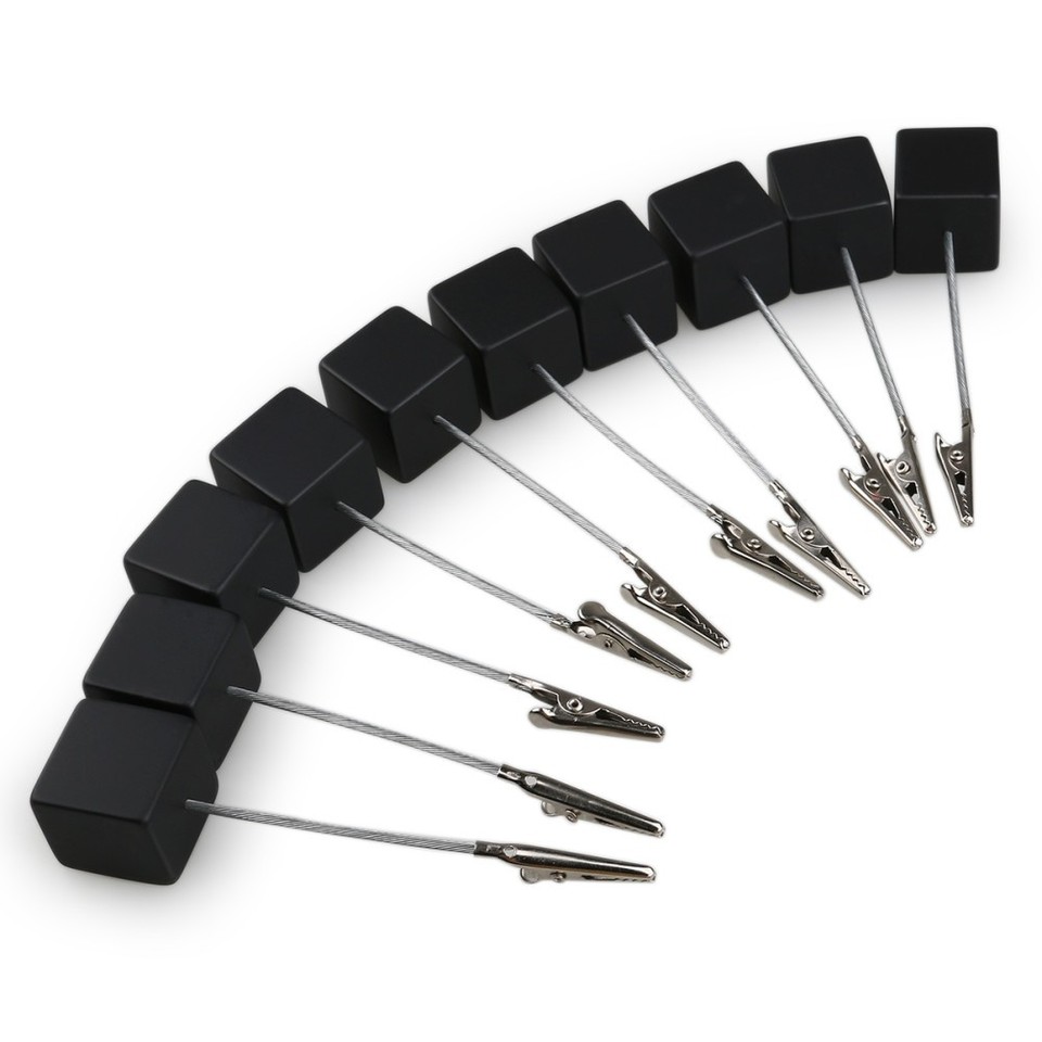 NUOLUX 10pcs Cube Base Memo Photo Holder Paper Note Clip (White) Note ...