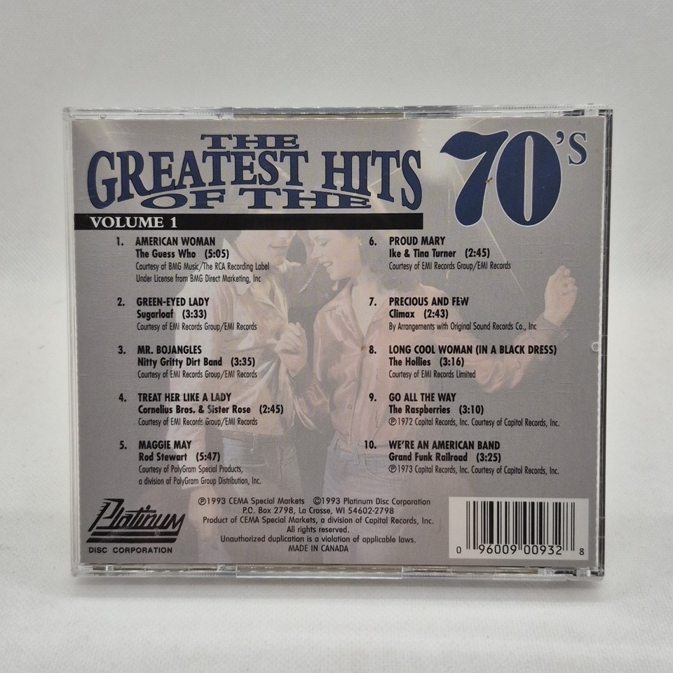 Greatest Hits of the 70's, Vol. 1 [Platinum #2] by Various Artists CD ...