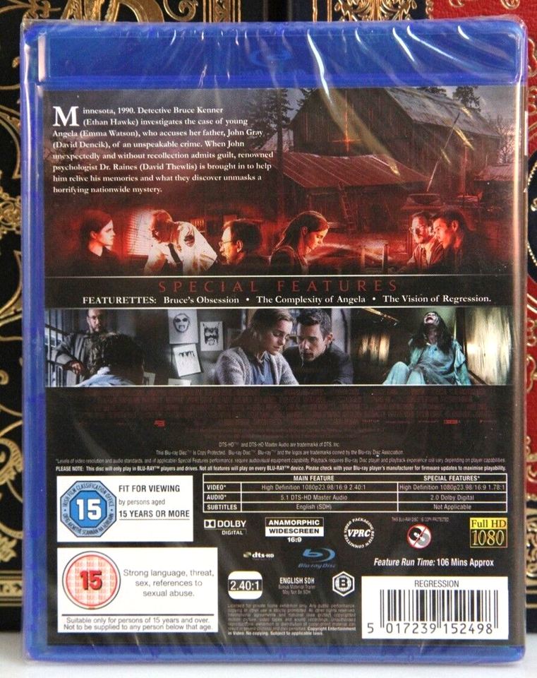 REGRESSION Emma Watson Ethan Hawke -- NEW BLU-RAY🌟REGION 2 UK 🌟 I SHIP ...