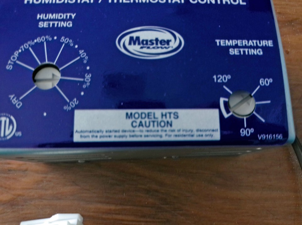 Master Flow HTS Humidistat Thermostat Control for MF Solar-Powered ...