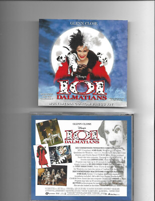 101 Dalmations-Multimedia CD- Rom Press Kit **Promo Only CD** w/Picture ...