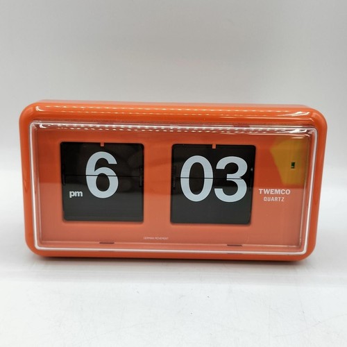 TWEMCO QT-30 Flip Clock Quartz Wall Clock Orange | eBay