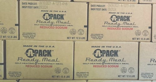 4 Boxes MRE APack Meal Ready To Eat Reduced Sodium - 12 Meals/box 9/24 ...