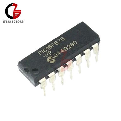 5PCS PIC16F676-I/P PIC16F676 16F676 IC MCU FLASH 1K W/AD 14-DIP | eBay.de