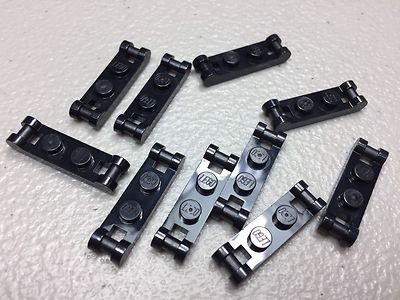 New Black LEGO 1x2 Modified Plate with Handles on Ends 18649 (x10 ...