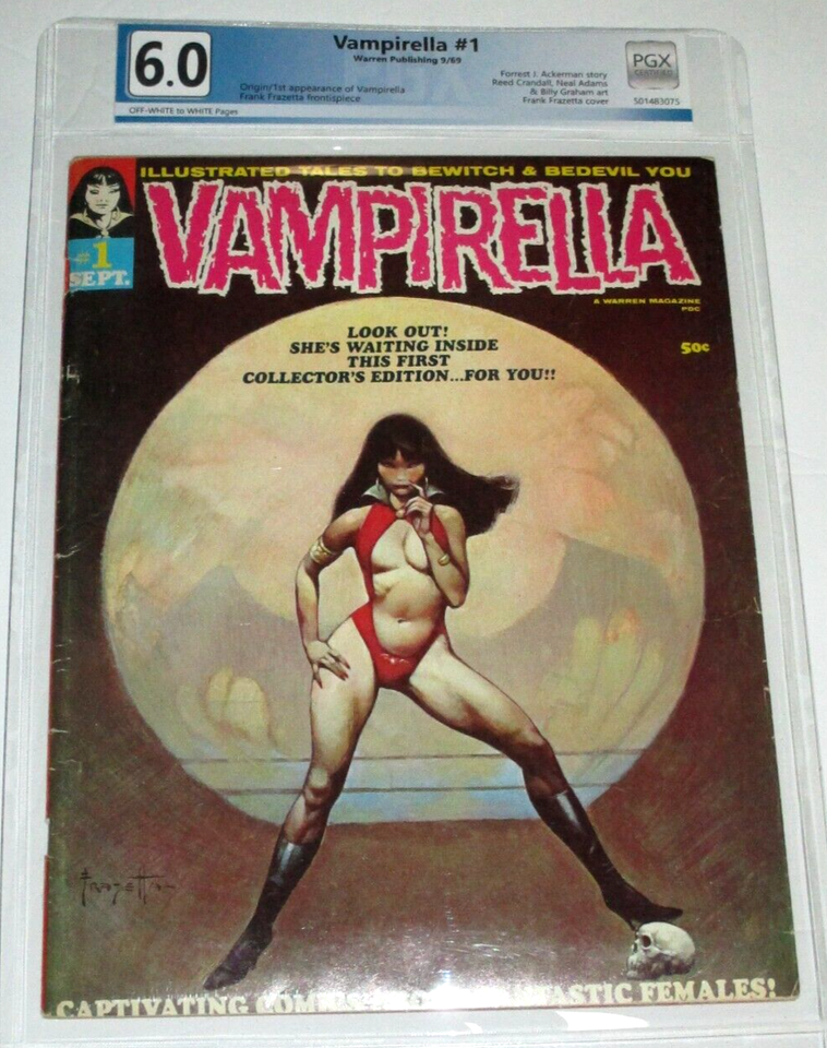 VAMPIRELLA #1 1969 WARREN PUBLISHING ORIGIN 1ST APPEARANCE PGX GRADED 6.0 NICE | eBay