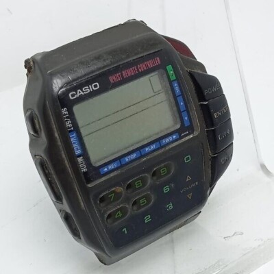Casio Quartz CMD-20 Digital TV Remote Controller Watch For Parts ...