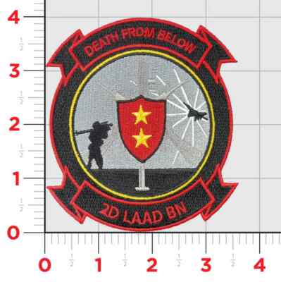 MARINE CORPS 2ND LAAD LOW ALTITUDE AIR DEFENSE BATTALION HOOK & LOOP ...