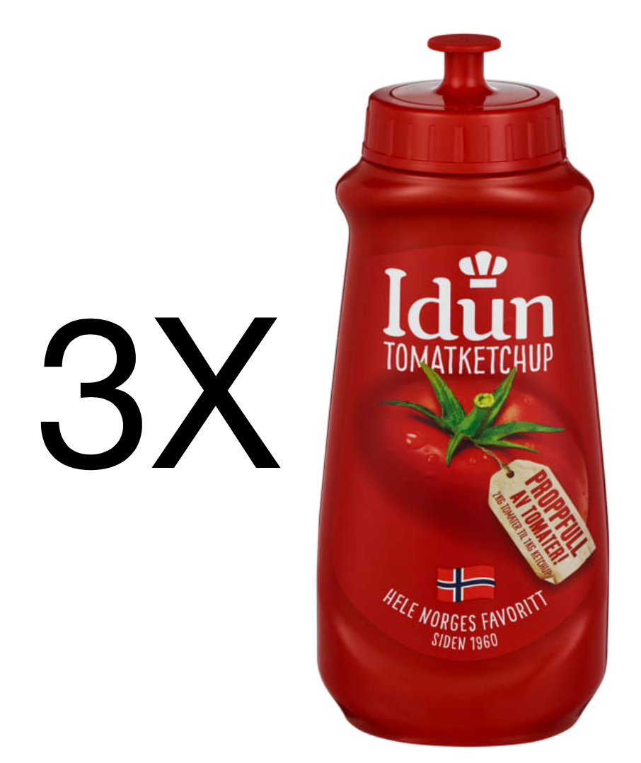 Idun Ketchup Norwegian Tomato Ketchup 3X530g | eBay