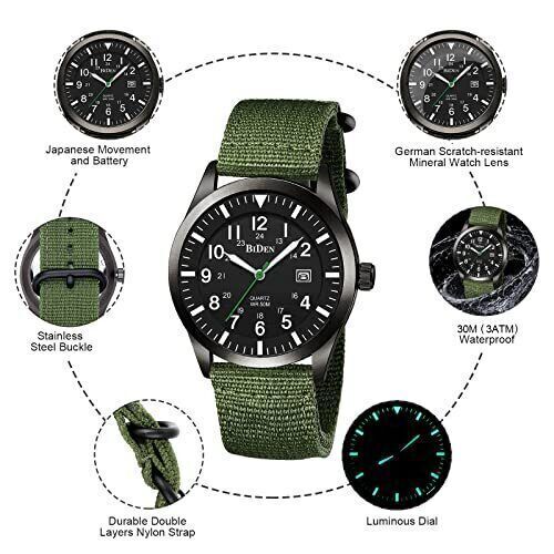 Mens Watches Military Watches for Men Military Army Watch Analogue ...