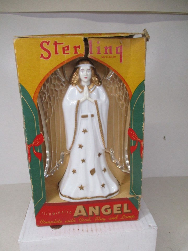Vintage Sterling Paramount Christmas Light - Angel w Clear Wings in ...