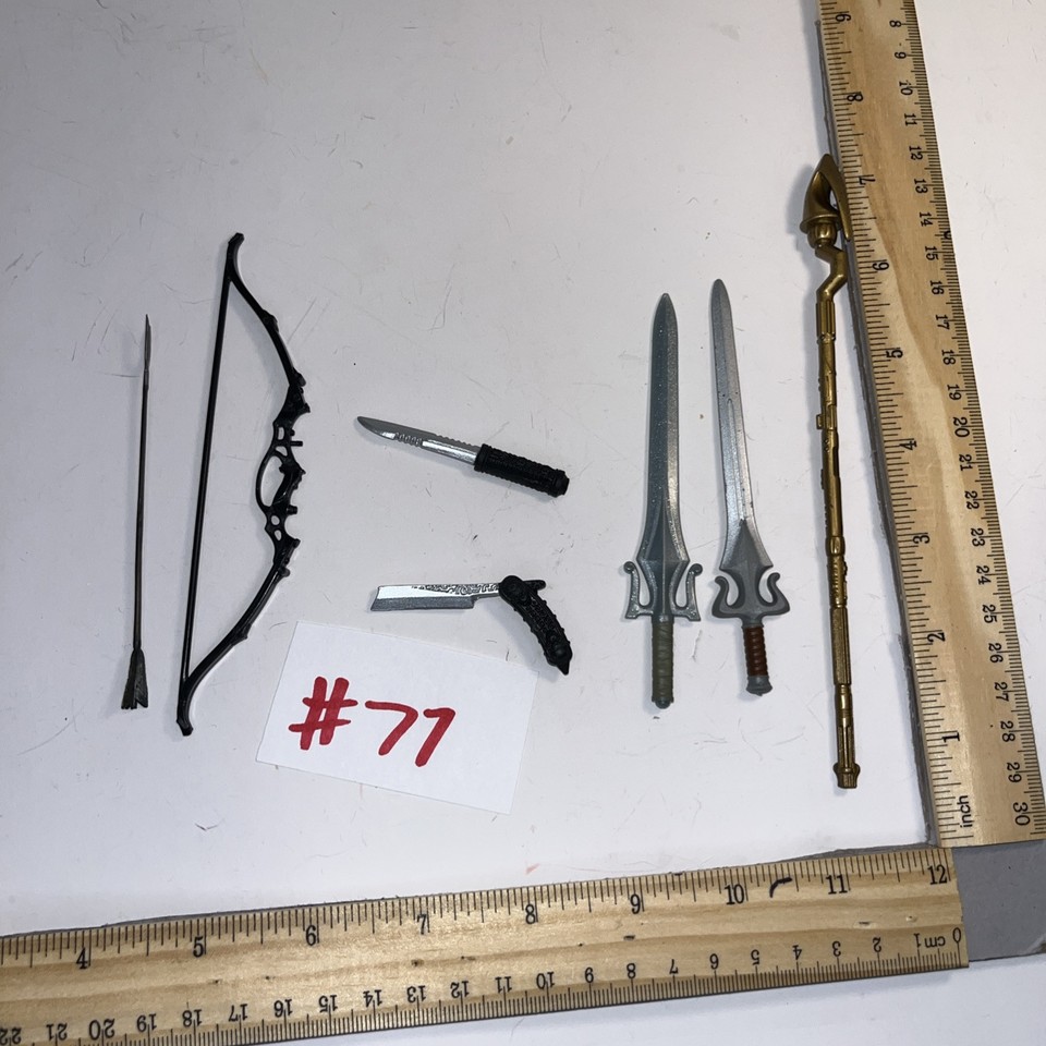 DCUC, MOTU Mcfarlane marvel Silent Weapons 1/10..1:12 Scale LOT OF 7 # ...