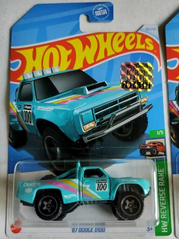 2024 Hot Wheels '87 Dodge D100 Factory Sticker Color Variation Lot | eBay