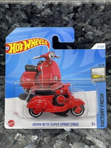 Hot Wheels Vespa 90 Ss Super Sprint 1966 Red 71/250 Factory Fresh | eBay UK