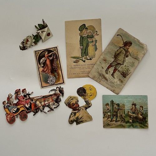 Antique Trade Card Lot Of 7 Advertising Trade Cards Paper Bits | eBay