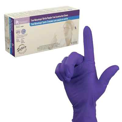 SM Dynarex Glove Nitrile Powder-Free Large, Purple,Chemo Approved 100ct ...