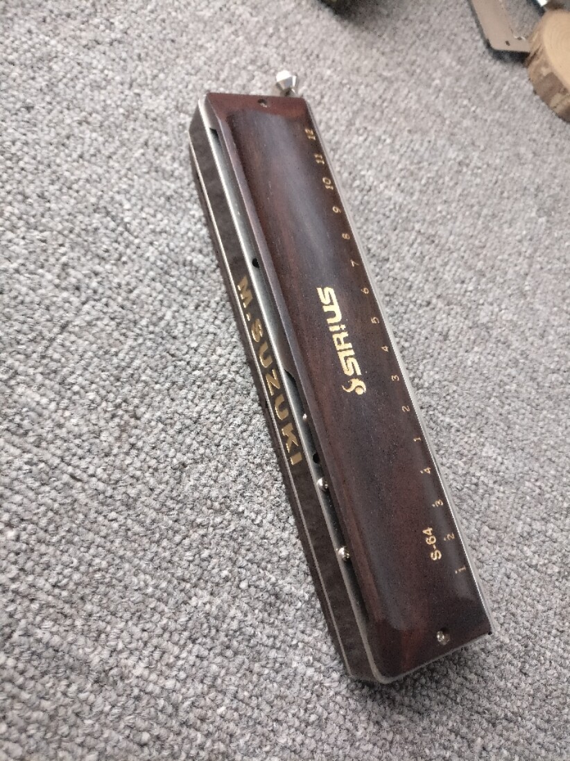 Custom Harmonica Sandalwood Comb For Suzuki Sirius S64C Chromatic Scale ...