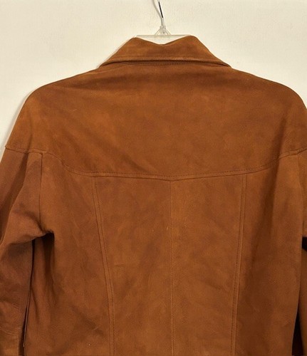 Free People x Dancassab Maria Buttery Brown Suede Lined Gem Shirt ...