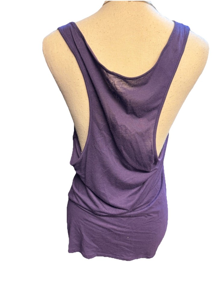 Miley Cyrus Max Azria XL Purple Sequin Bow Tank Top Y2K Racerback Glam ...