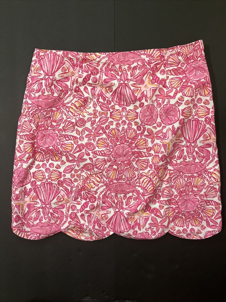 Lilly Pulitzer Women's Sailors Valentine Lynnie Skirt, Scallop Hem ...