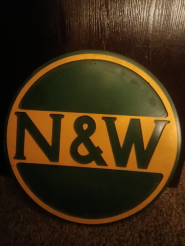 NORFOLK AND WESTERN RAILWAY REFLECTIVE ALUMINUM SIGN N&W RAILROAD LOGO ...