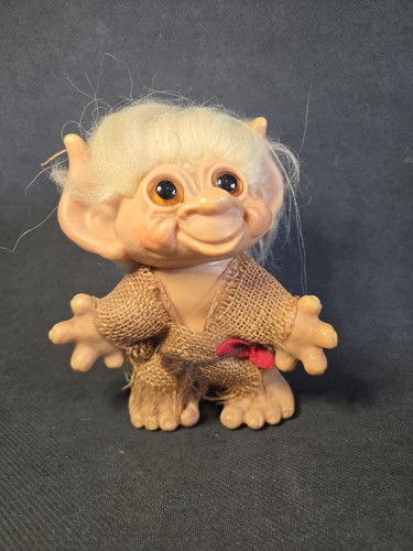 Vintage 1965 Thomas Dam Est. 7" Tailed Troll w/ Original Burlap ...