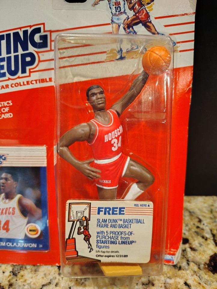 Akeem Olajuwon 1988 Rockets NBA STARTING LINEUP Kenner MIB NEW Sealed ...